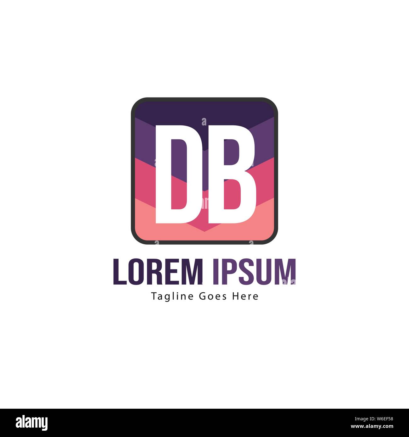 DB Letter Logo Design. Creative Modern DB Letters Icon Illustration ...