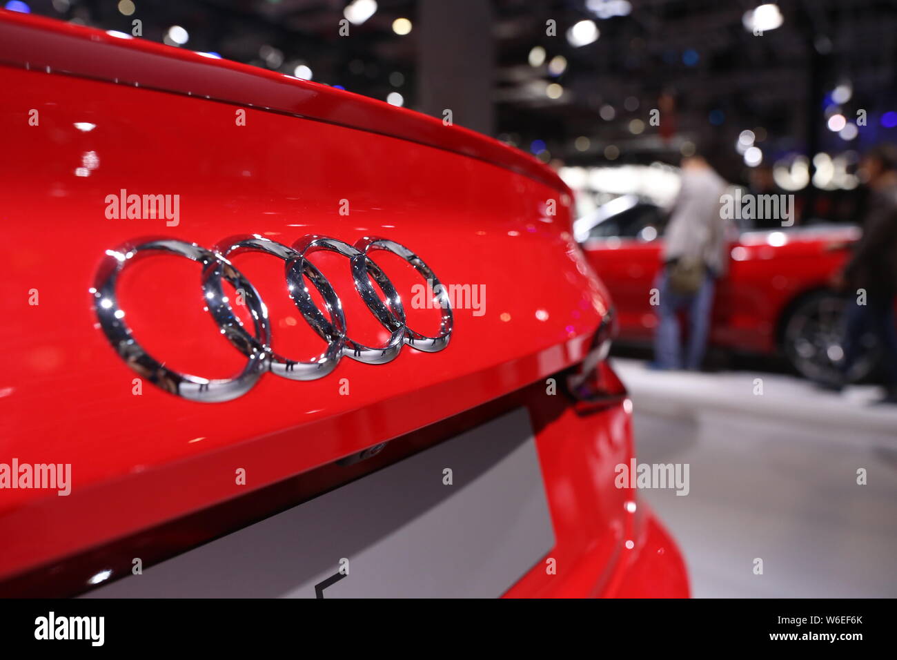 --FILE--View of a logo of Audi during the 17th Shanghai International ...