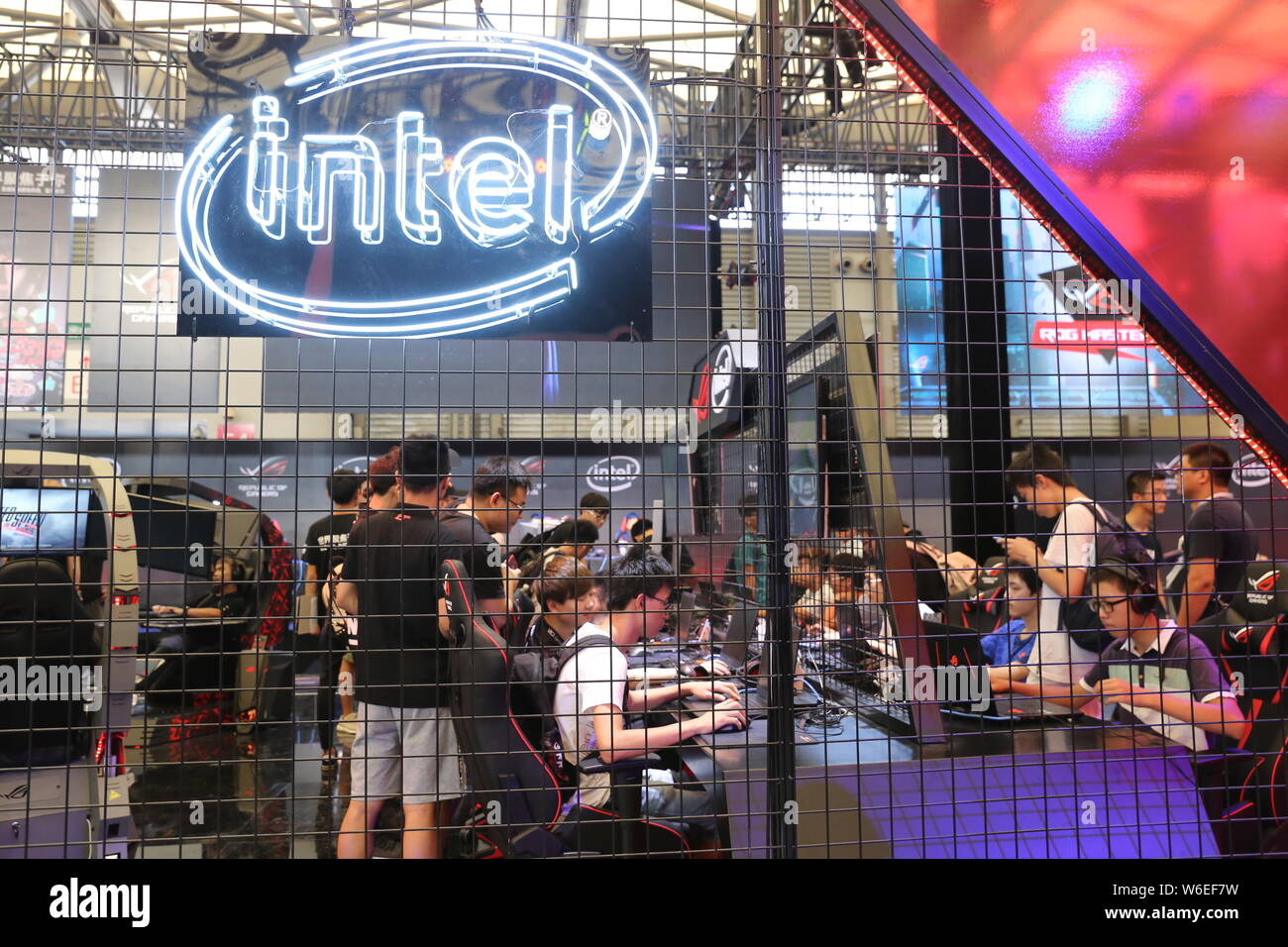 --FILE--View of a logo of Intel in Shanghai, China, 30 July 2017. Intel ...