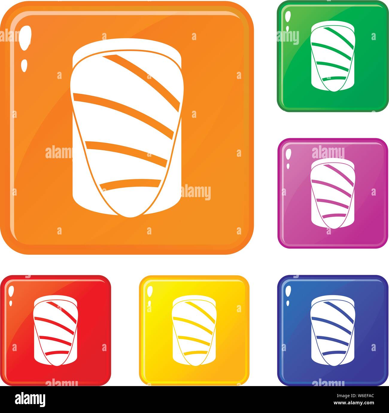 Salmon icons set vector color Stock Vector Image & Art - Alamy