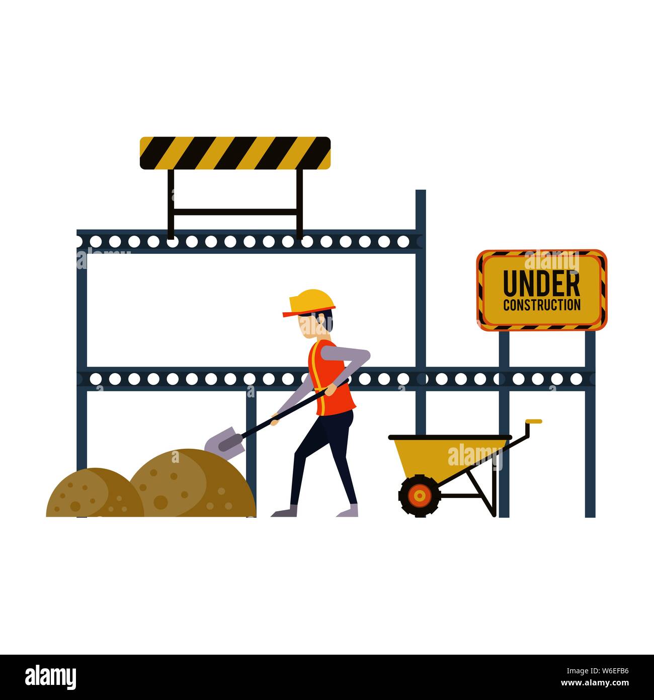 construction architectural engineering work cartoon Stock Vector Image ...