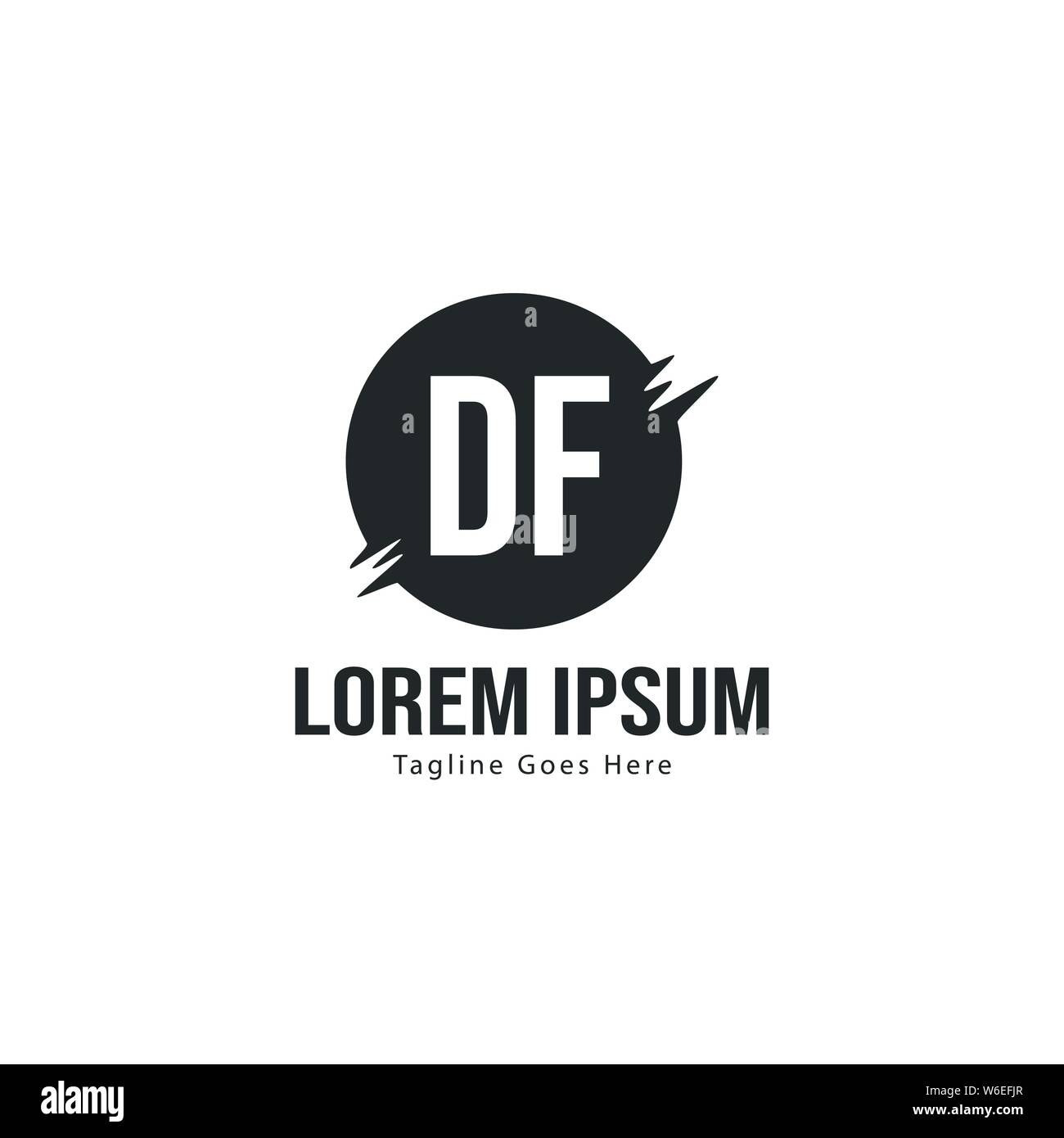 DF Letter Logo Design. Creative Modern DF Letters Icon Illustration ...