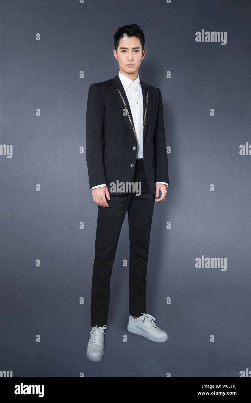 Chinese actor and model Sheng Yilun, also known as Peter Sheng, poses ...