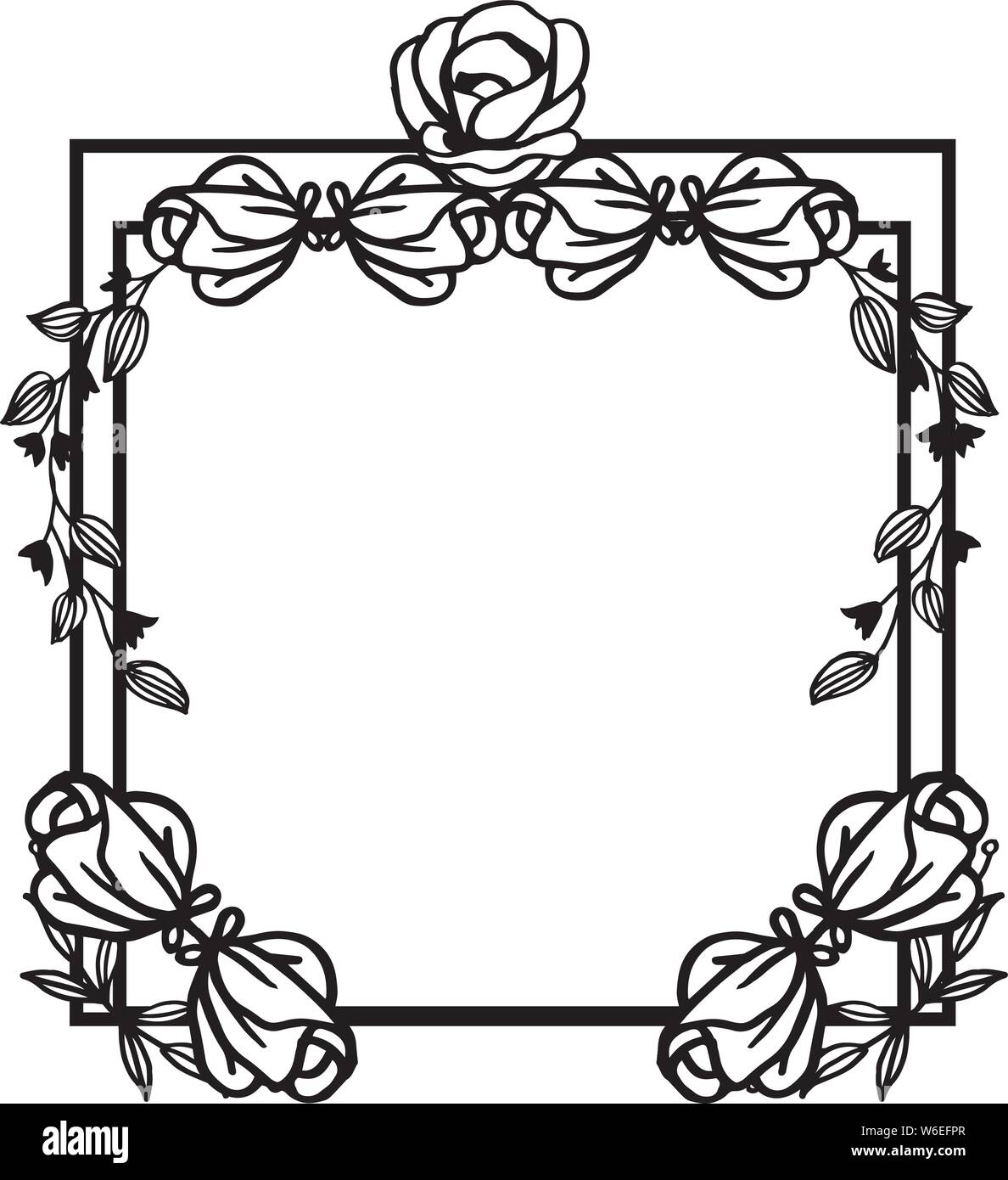 Elegant vintage floral frame, element for card design. Vector ...