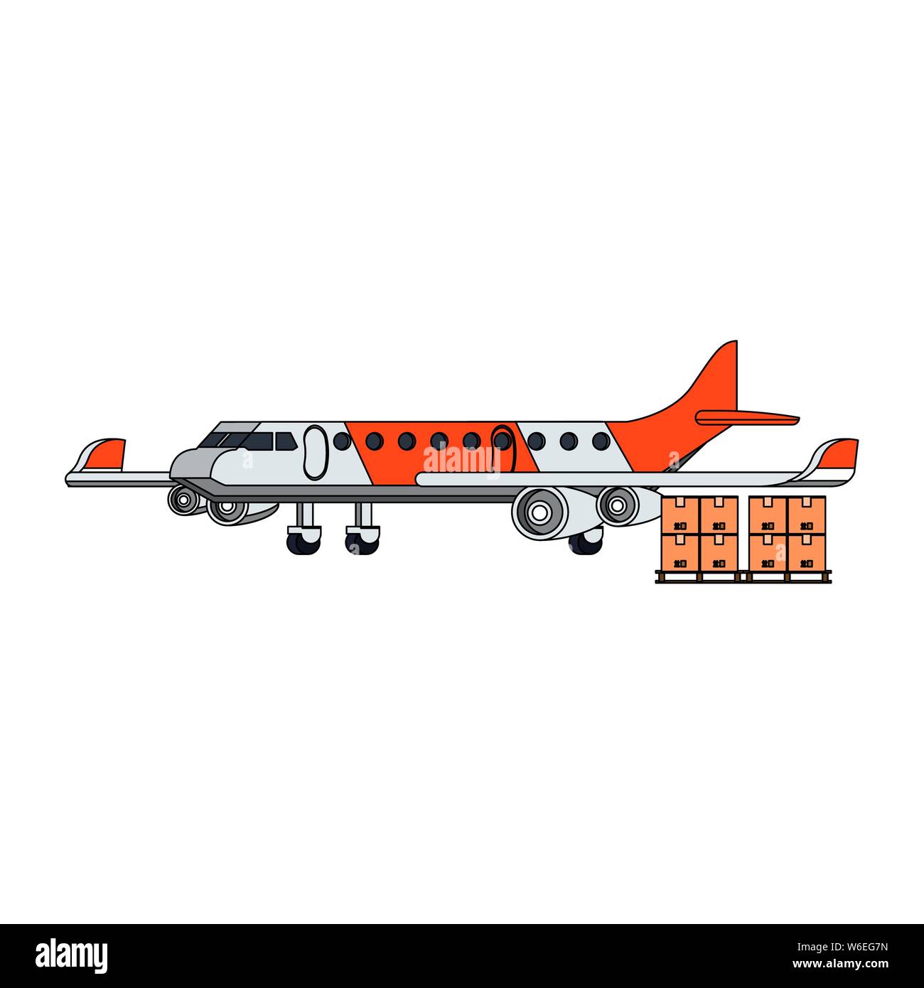 shipping logistic delivery cargo cartoon Stock Vector Image & Art - Alamy