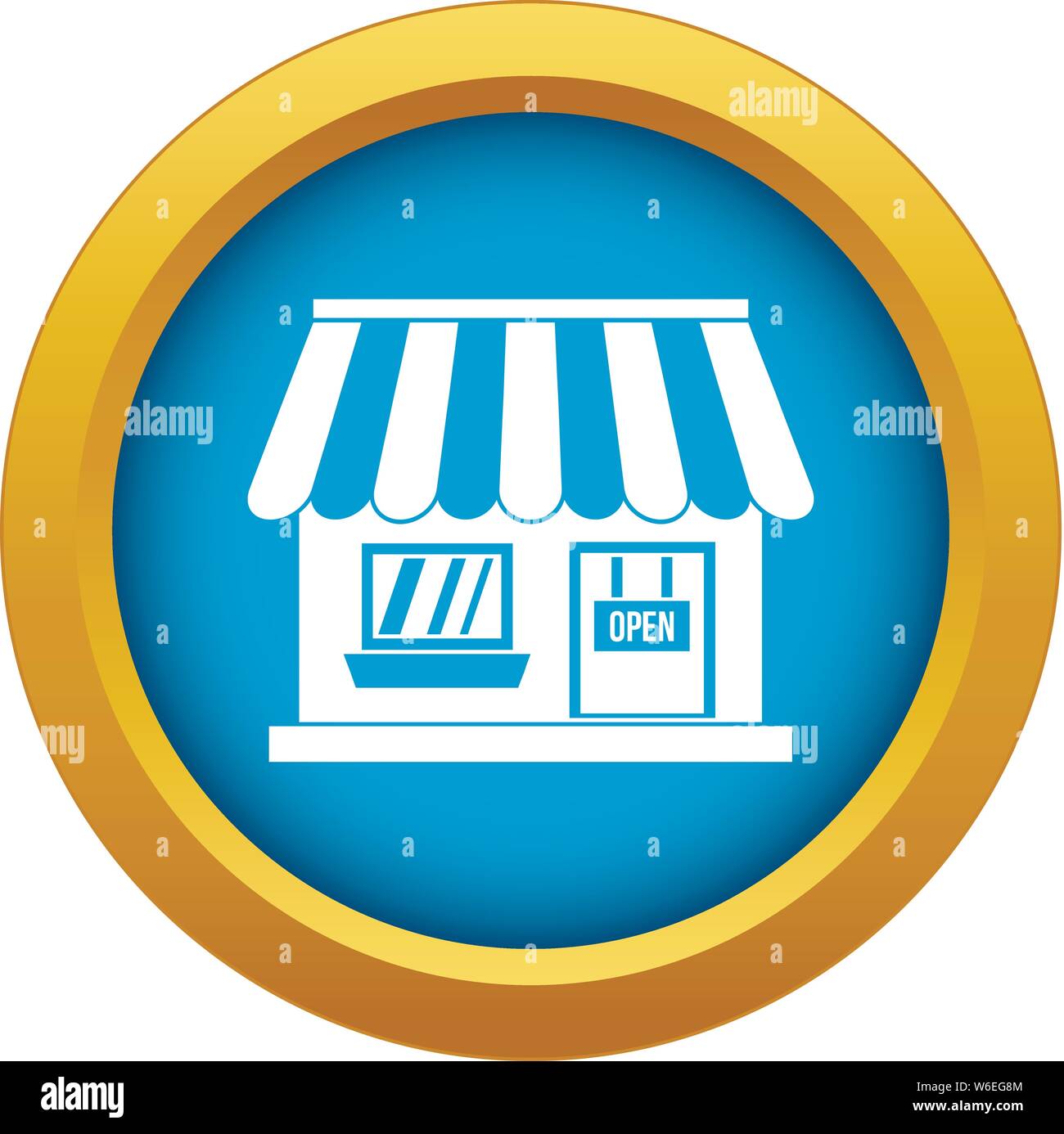 Shop icon blue vector isolated Stock Vector Image & Art - Alamy