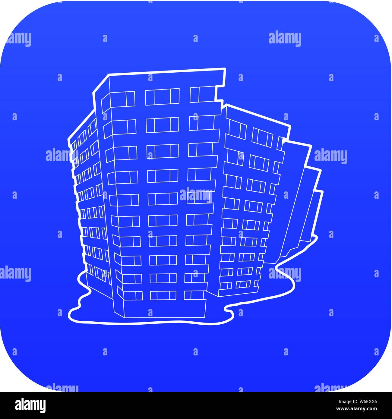 Building icon blue vector Stock Vector Image & Art - Alamy