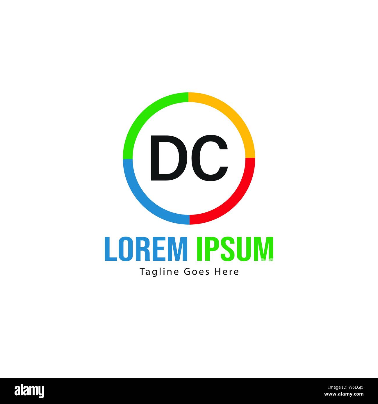 DC Letter Logo Design. Creative Modern DC Letters Icon Illustration ...