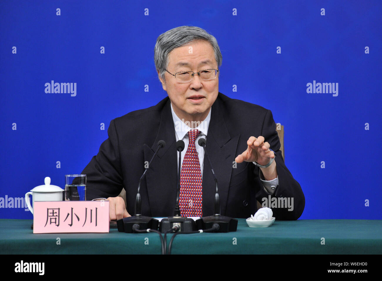 Zhou Xiaochuan, Governor of the People's Bank of China (PBOC), China's ...