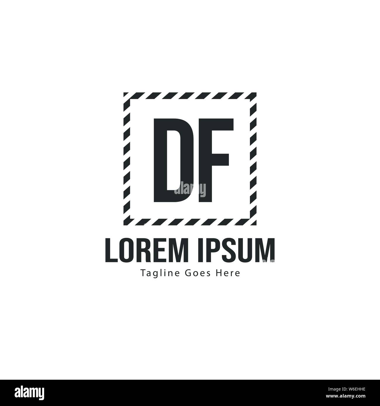 Df modern logo Black and White Stock Photos & Images - Alamy