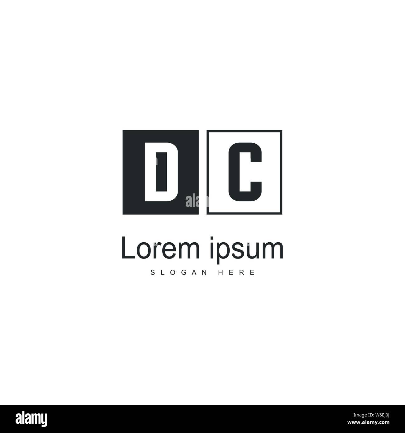 DC Letter Logo Design. Creative Modern DC Letters Icon Illustration ...