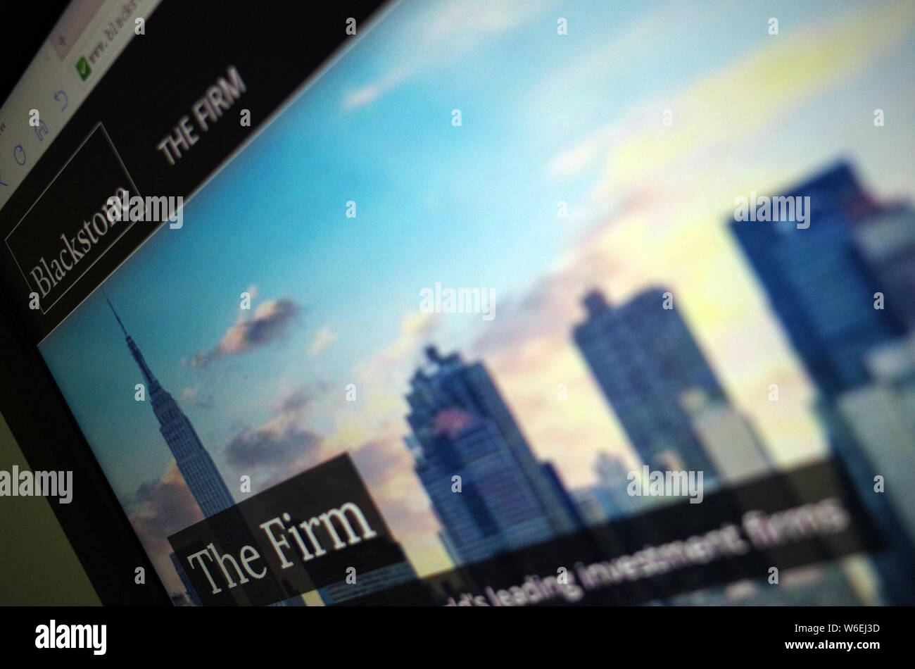 --FILE--A Chinese netizen browses the website of Blackstone on his ...