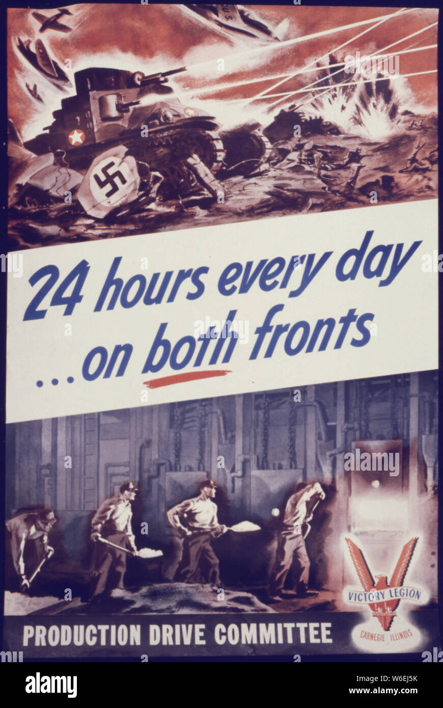 24 hours ever day... on both fronts Stock Photo - Alamy