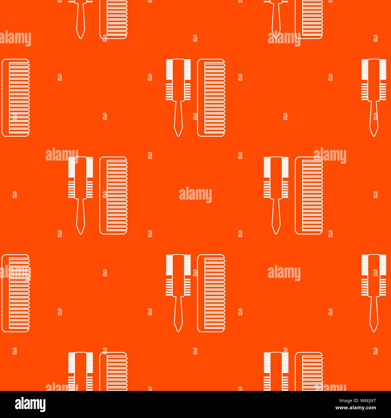Hair comb pattern vector orange Stock Vector Image & Art - Alamy