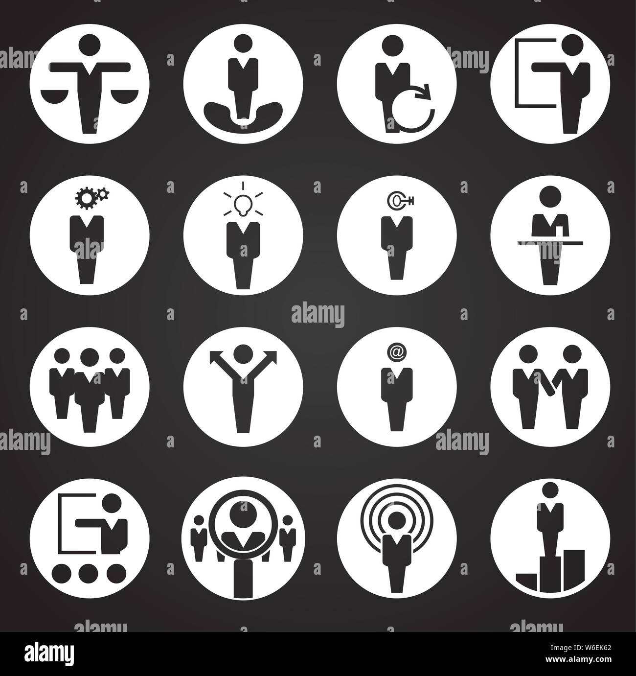 Business people icons set on background for graphic and web design ...