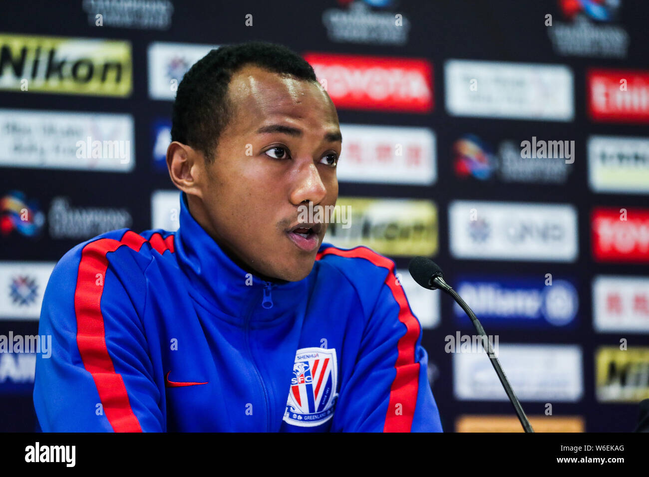 Chinese soccer player Eddy Francis, or simply Aidi, of China's Shanghai ...