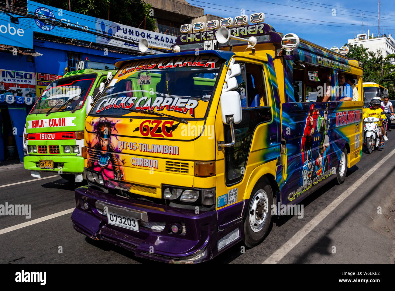 Colourful Public Transport In Cebu City, Cebu, The Philippines Stock ...