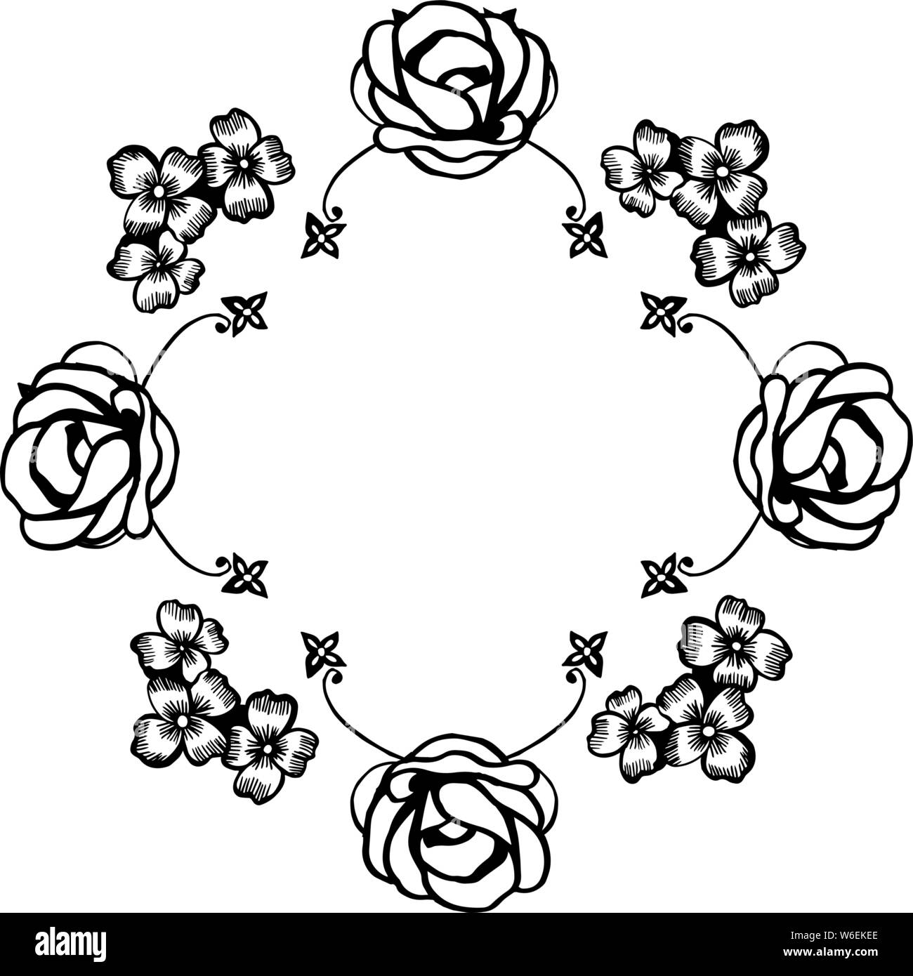 Modern ornament flower frame, for template of various card, with ...