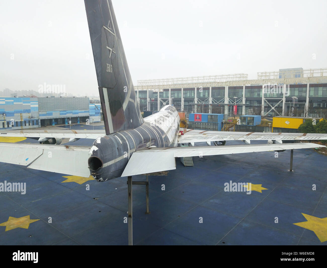 A Jumbo Jet Boeing 747 is pictured at the Aviator Theme Park in ...