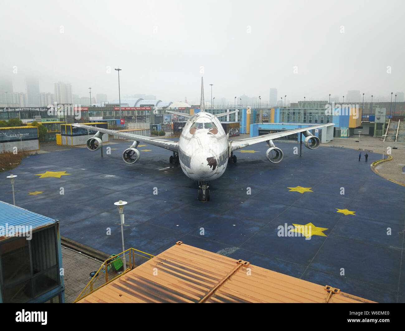 A Jumbo Jet Boeing 747 is pictured at the Aviator Theme Park in ...
