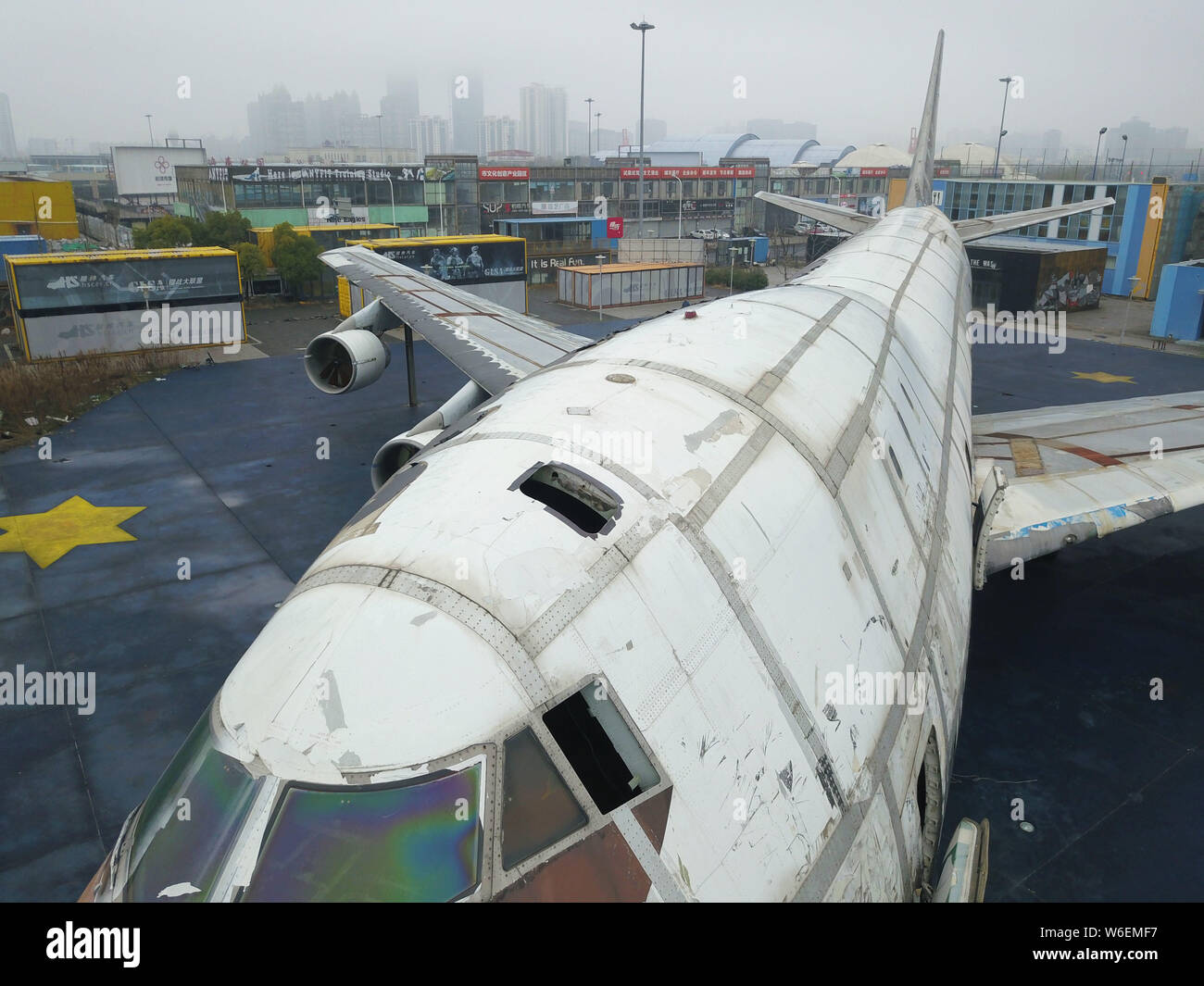 A Jumbo Jet Boeing 747 is pictured at the Aviator Theme Park in ...
