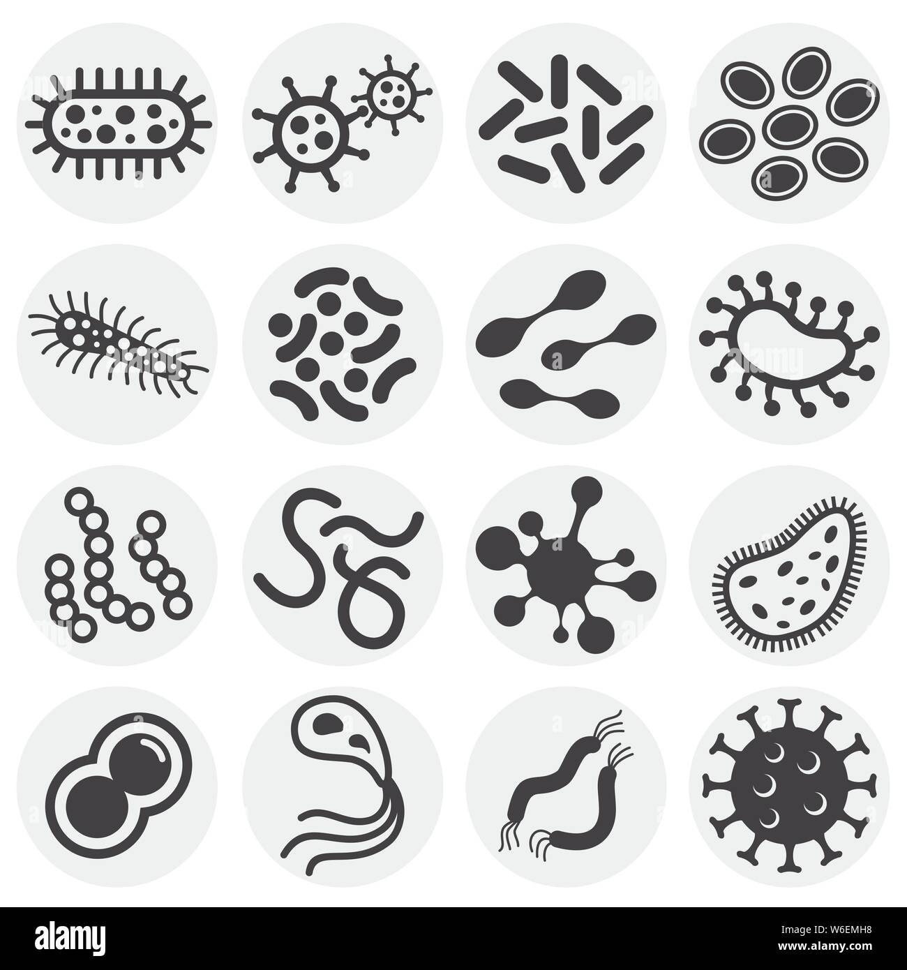 Cells icons set on background for graphic and web design. Simple ...