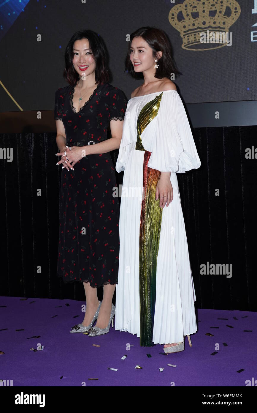 Hong Kong singer and actress Sammi Cheng, left, and Charlene Choi and ...