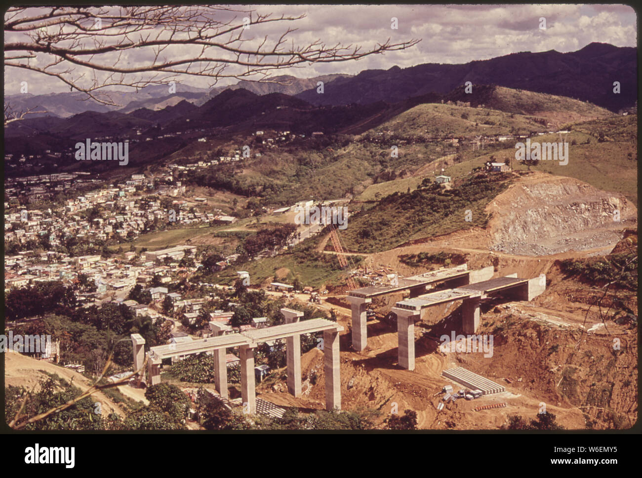 A NEW TOLL ROAD IS BEING BUILT BETWEEN SAN JUAN AND PONCE THIS SECTION ...