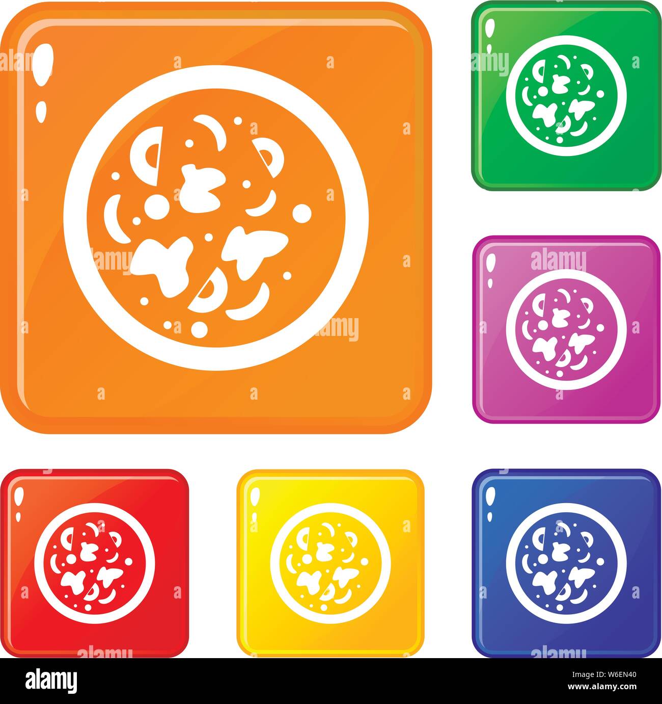 Asian hot dish icons set vector color Stock Vector Image & Art - Alamy