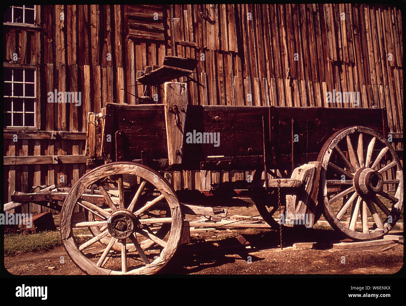 A RESTORED WOODEN WAGON IN BODIE STATE HISTORICAL PARK BODIE IS ONE OF ...