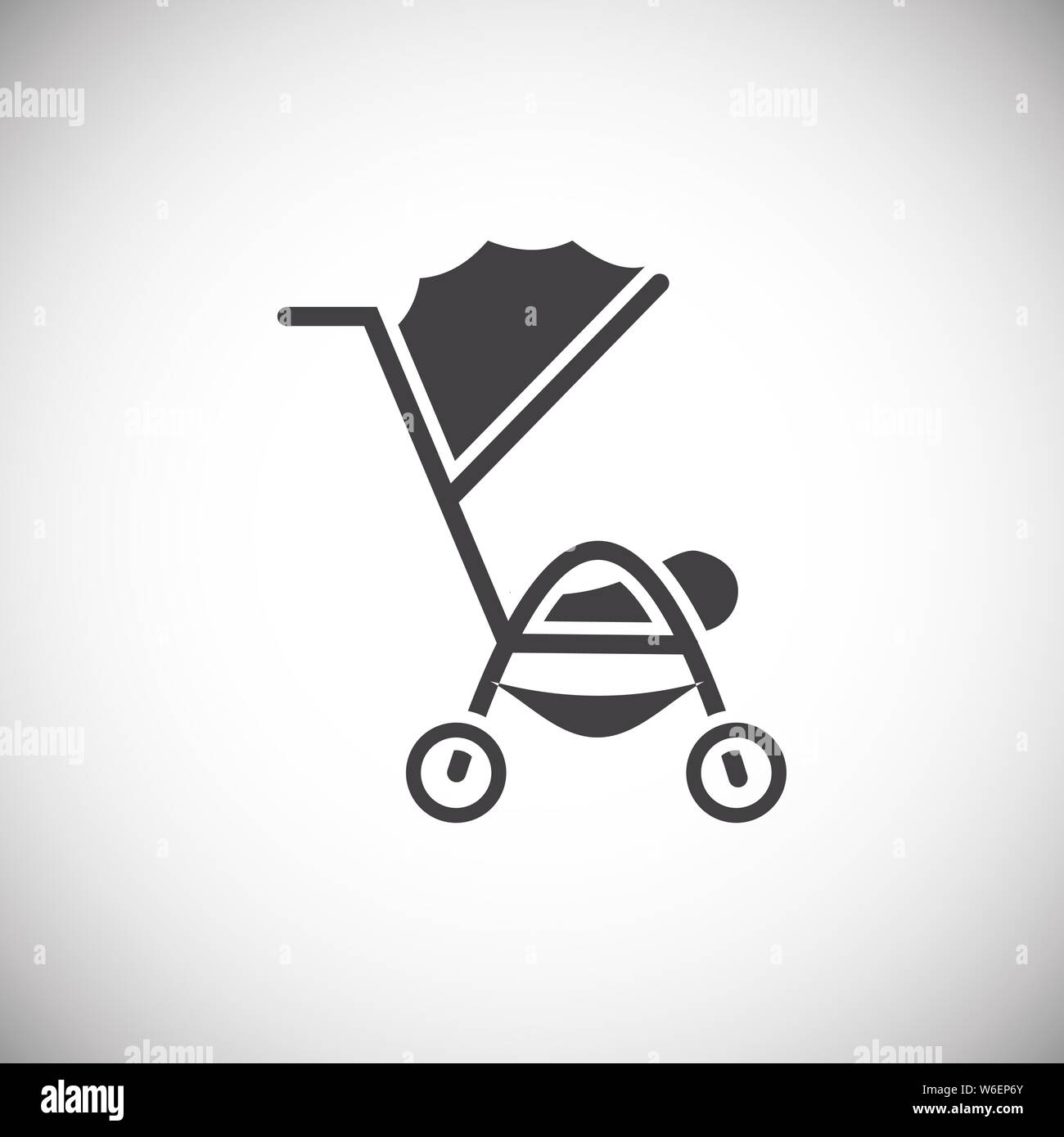 Stroller icon on background for graphic and web design. Simple ...