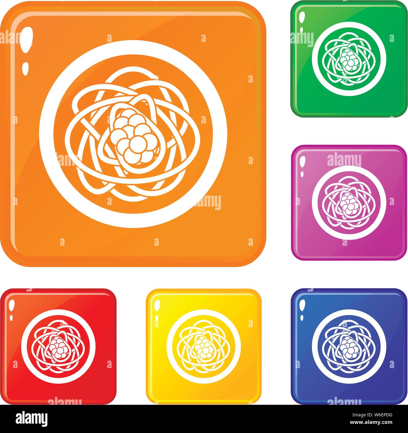 Asian noodles icons set vector color Stock Vector Image & Art - Alamy