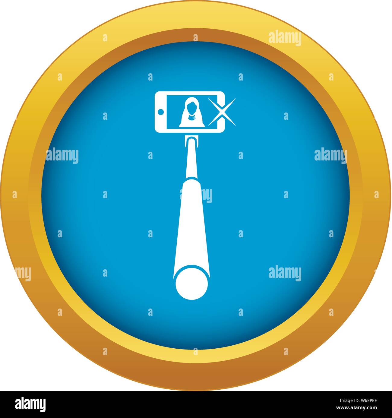 Selfie stick smartphone icon simple Cut Out Stock Images & Pictures - Alamy