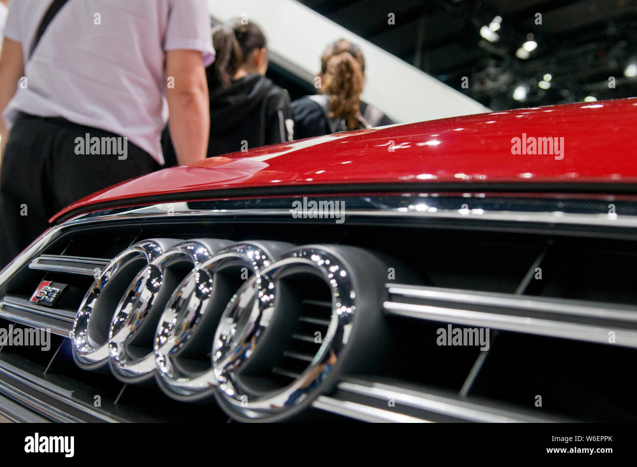 --FILE--View of a logo of Audi during the 15th China (Guangzhou ...