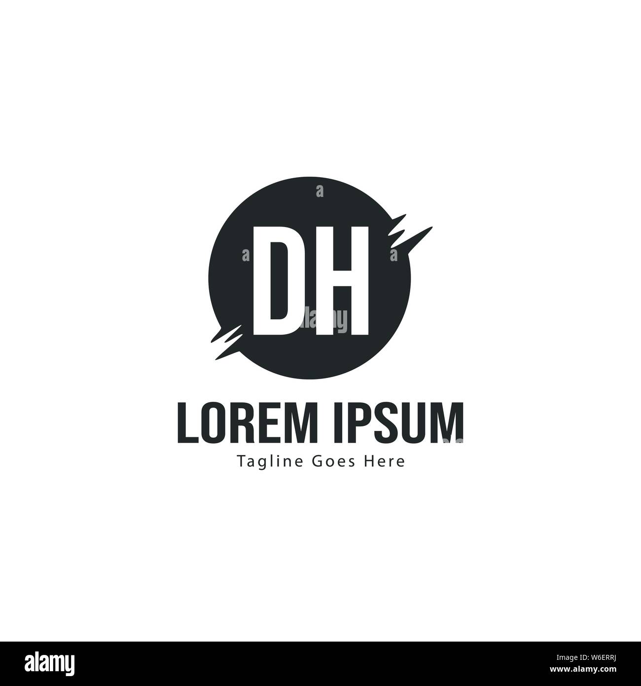 DH Letter Logo Design. Creative Modern DH Letters Icon Illustration ...