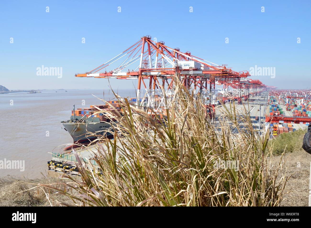 Shanghai port container hi-res stock photography and images - Alamy