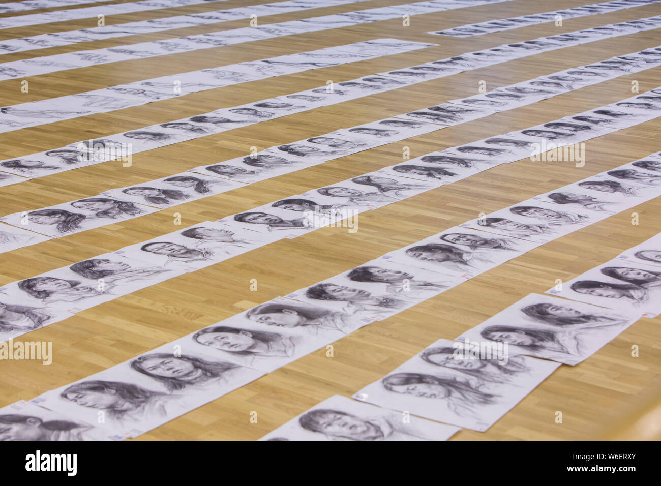 The sketches completed by Chinese students who took part in the ...