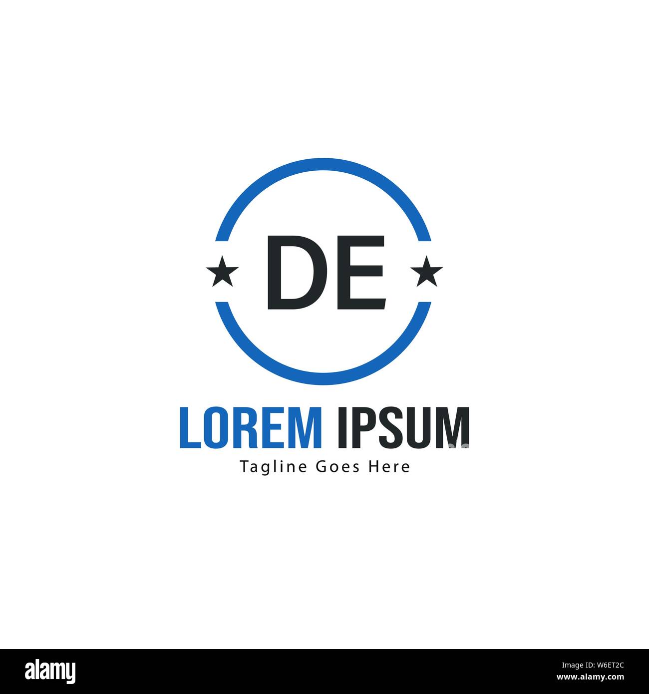 DE Letter Logo Design. Creative Modern DE Letters Icon Illustration ...