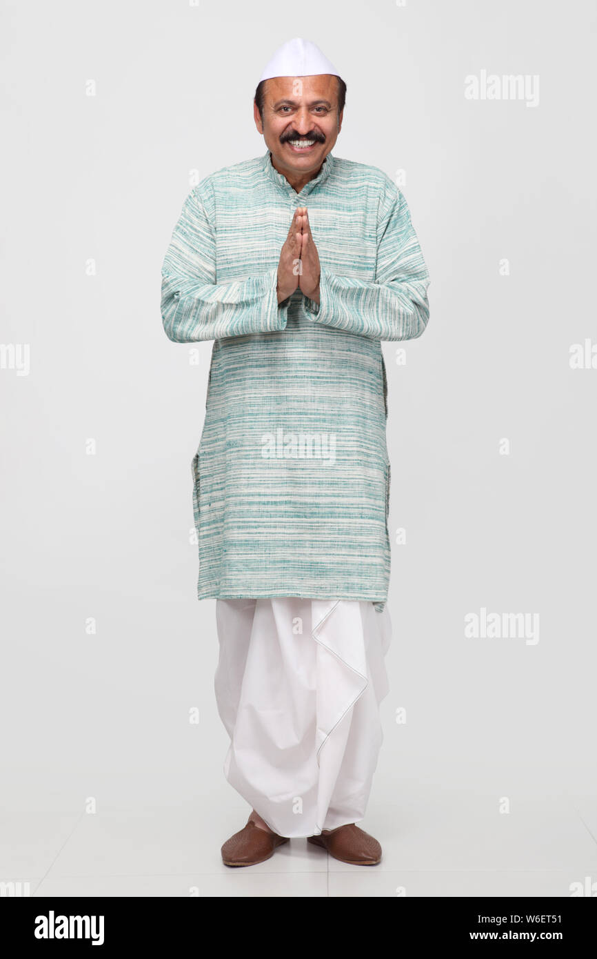 Smiling greeting communication authority standing hi-res stock ...