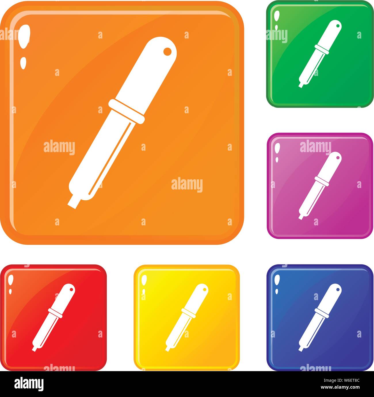Color picker pipette icons set vector color Stock Vector Image & Art ...