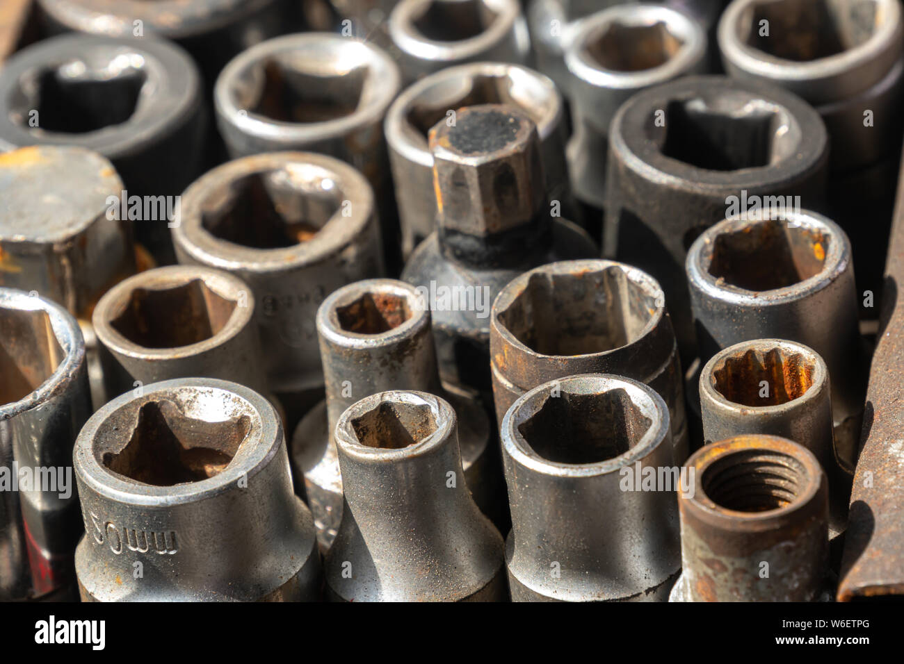 used female socket tools set for car repair Stock Photo - Alamy