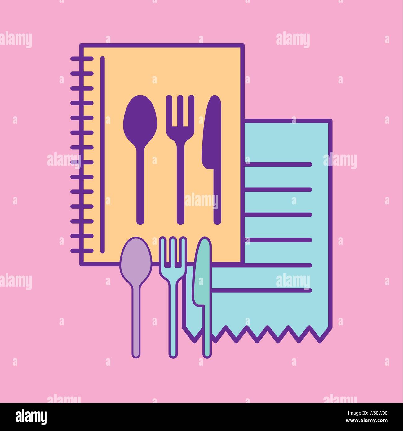 Cutlery and menu vector design Stock Vector Image & Art - Alamy