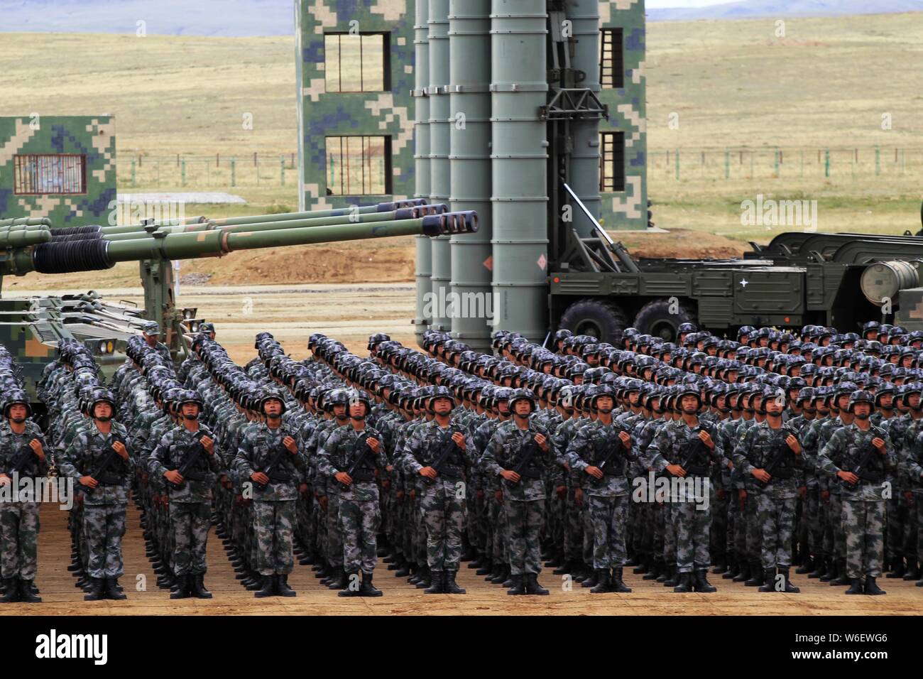 --FILE--Chinese PLA (People's Liberation Army) soldiers march during ...