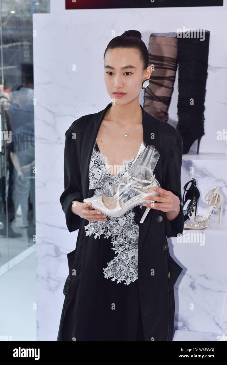 Chinese model Qin Shupei attends the opening ceremony for Off-White x ...