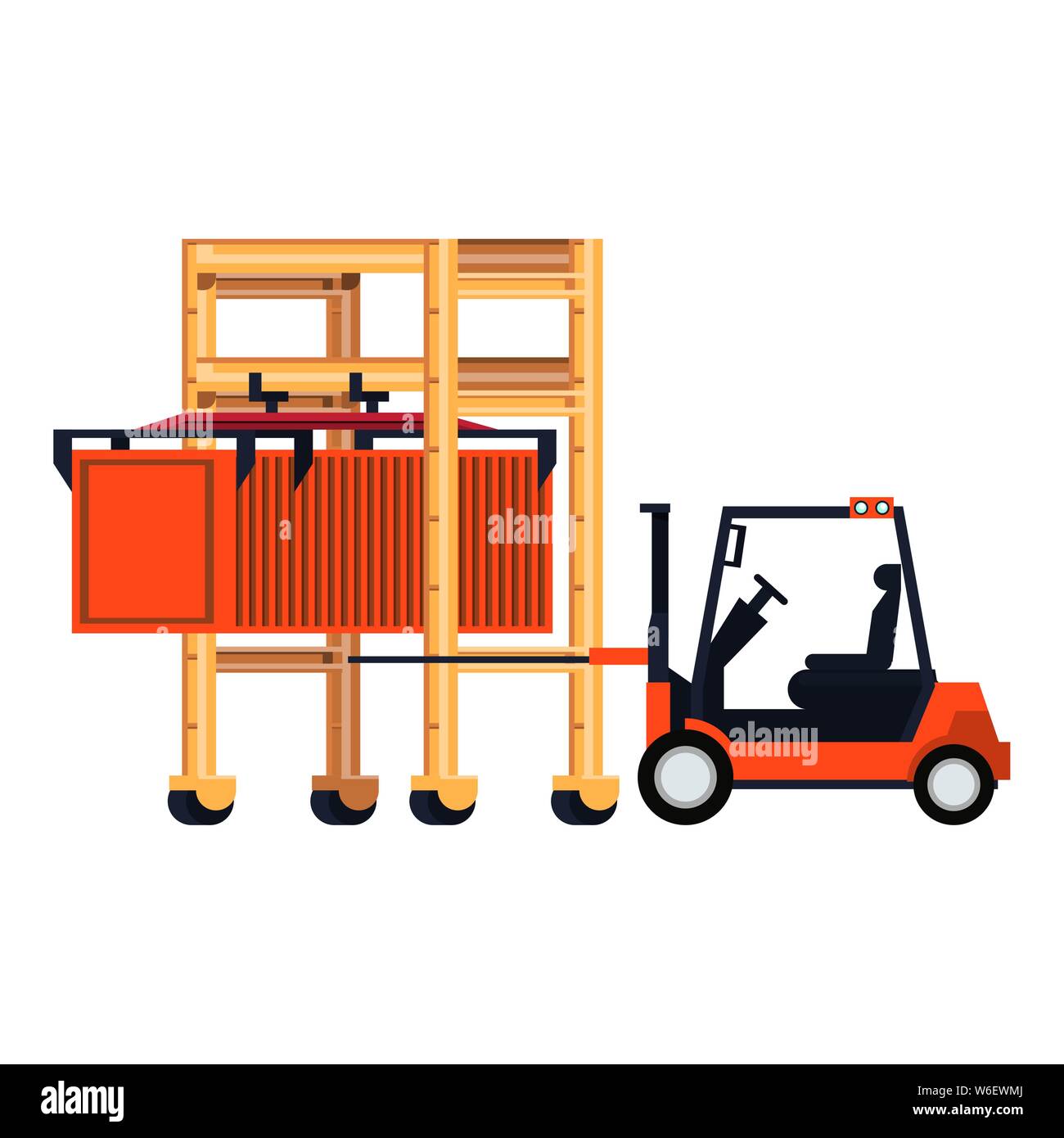 shipping logistic delivery cargo cartoon Stock Vector Image & Art - Alamy
