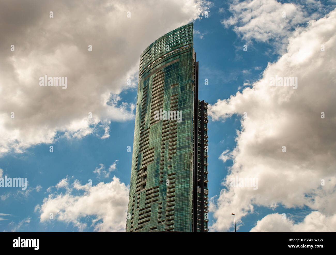 Bangkok, Thailand - 21 Jul 2019 : Angular geometric mirror cladding on ...