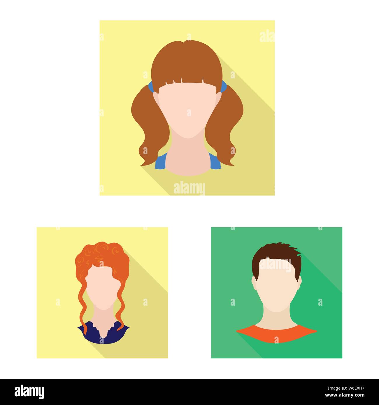 Vector illustration of avatar and dummy sign. Collection of avatar and ...
