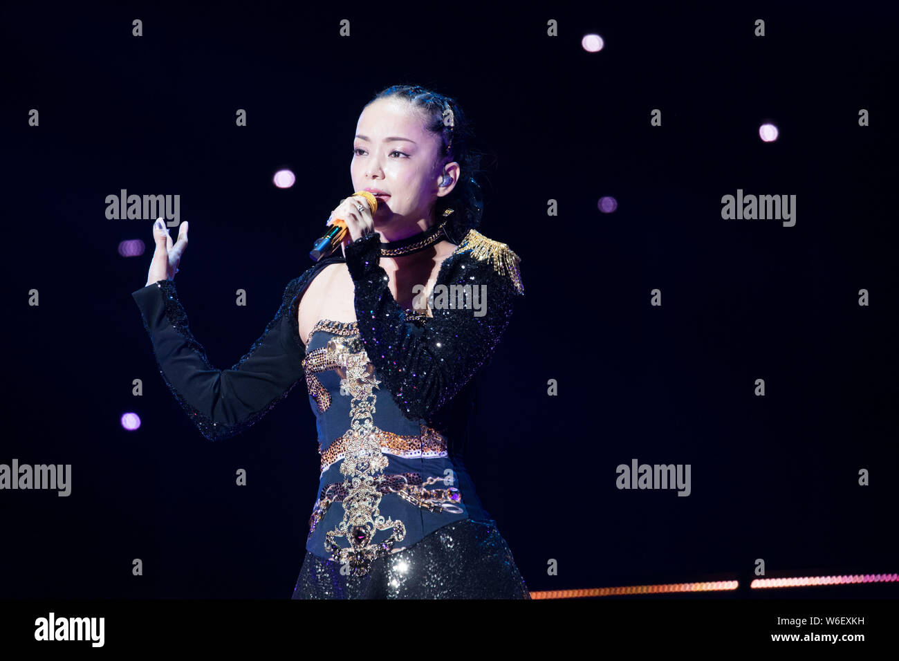 Japanese singer Namie Amuro performs during her final tour concert ...