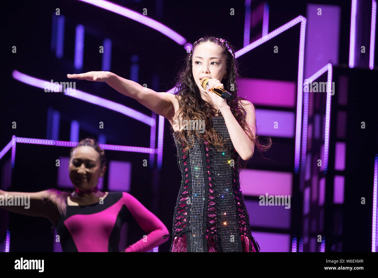Japanese singer Namie Amuro performs during her final tour concert ...
