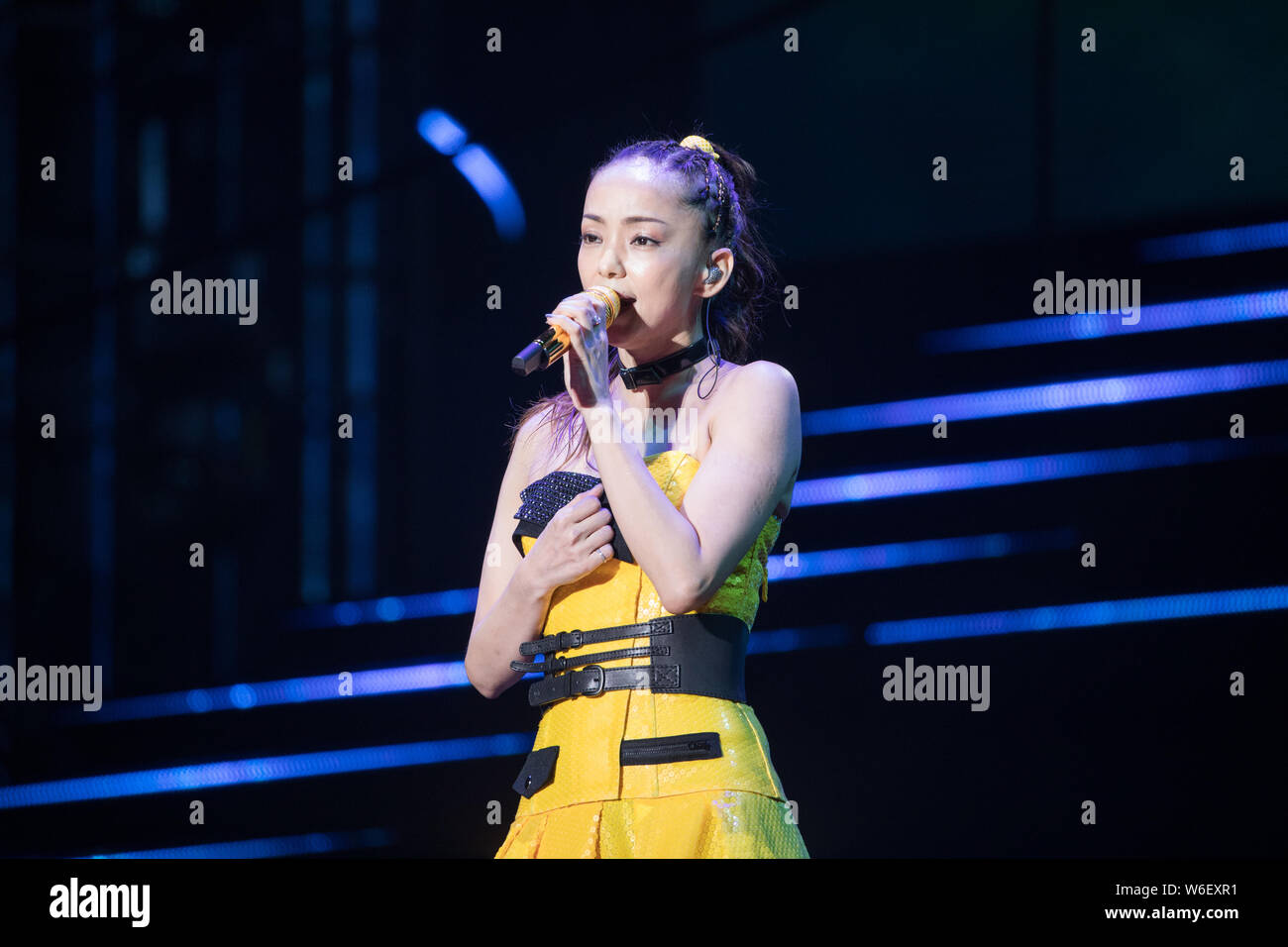 Japanese singer Namie Amuro performs during her final tour concert ...